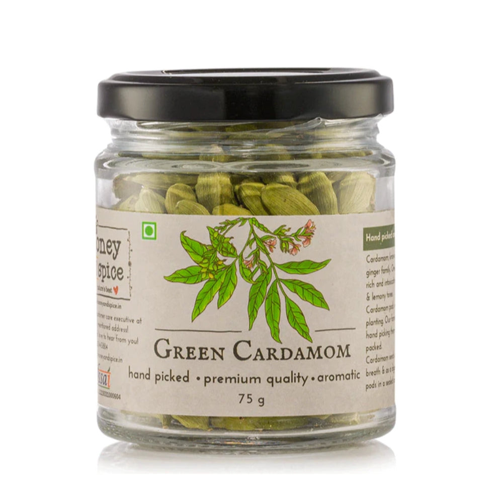Green Cardamom 75gm – Honey and Spice