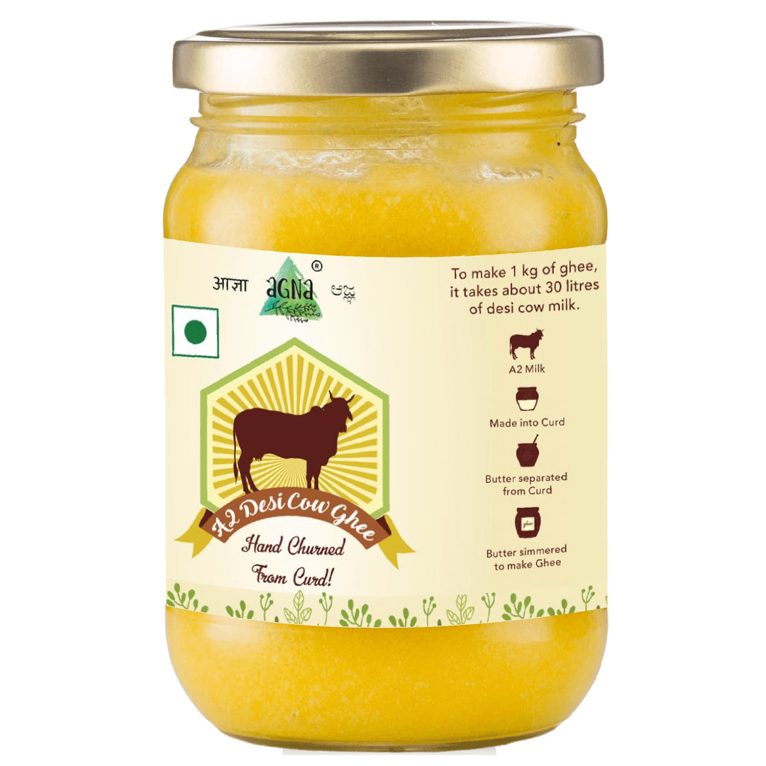 Agna A2 Desi Gir Cow Ghee - Hand Churned from Curd using Bilona Method ...